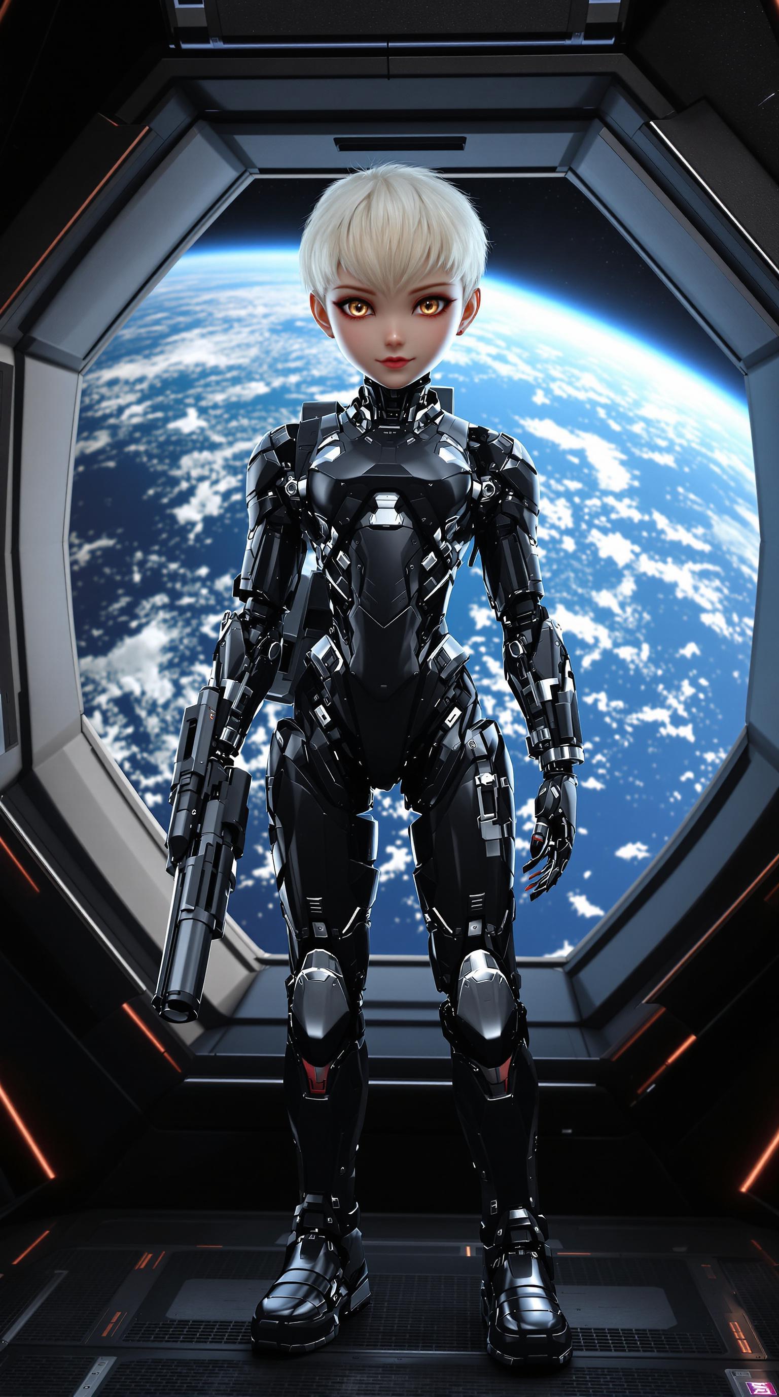 FLUX prompt: exceptionally beautiful mechanical android