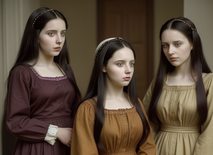 epiCRealism prompt: Pictorialist photograph. The three da...