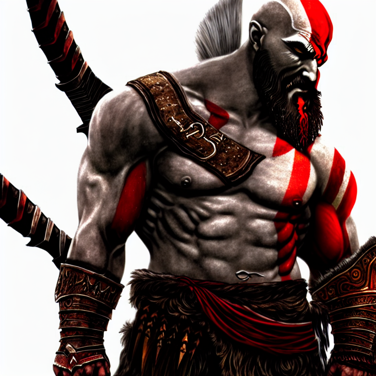 Stable Diffusion prompt: full body kratos, God of War, Ra...