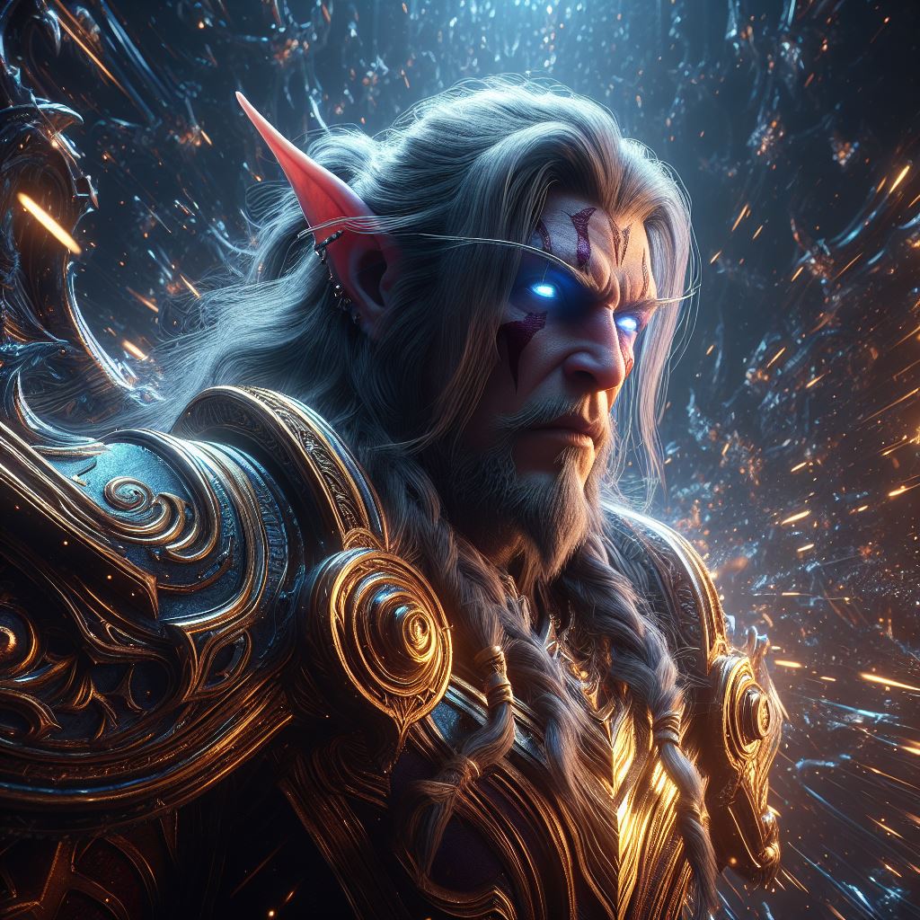 DALL·E prompt: Enter the World of Warcraft with Malfurion...