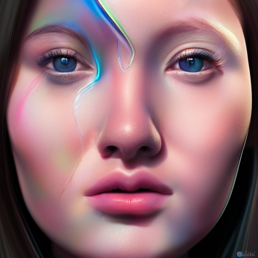 Redshift Diffusion prompt: hyper realistic portrait of gl...