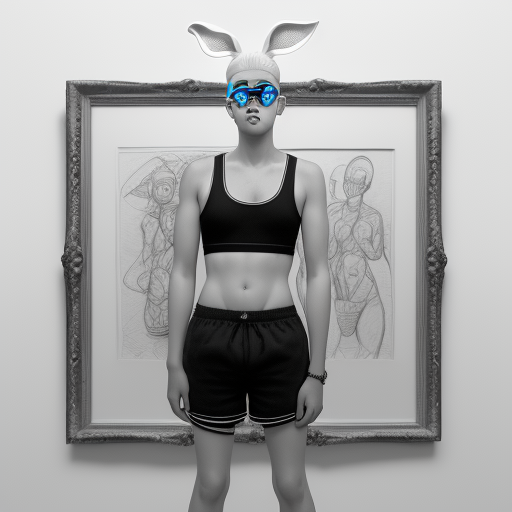 DreamShaper prompt: portrait of Bad Bunny 2023, realistic...