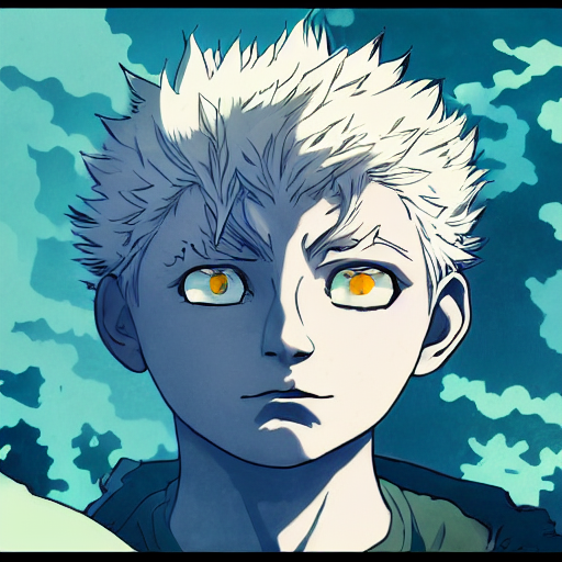 Stable Diffusion prompt: front face head shot of killua z...