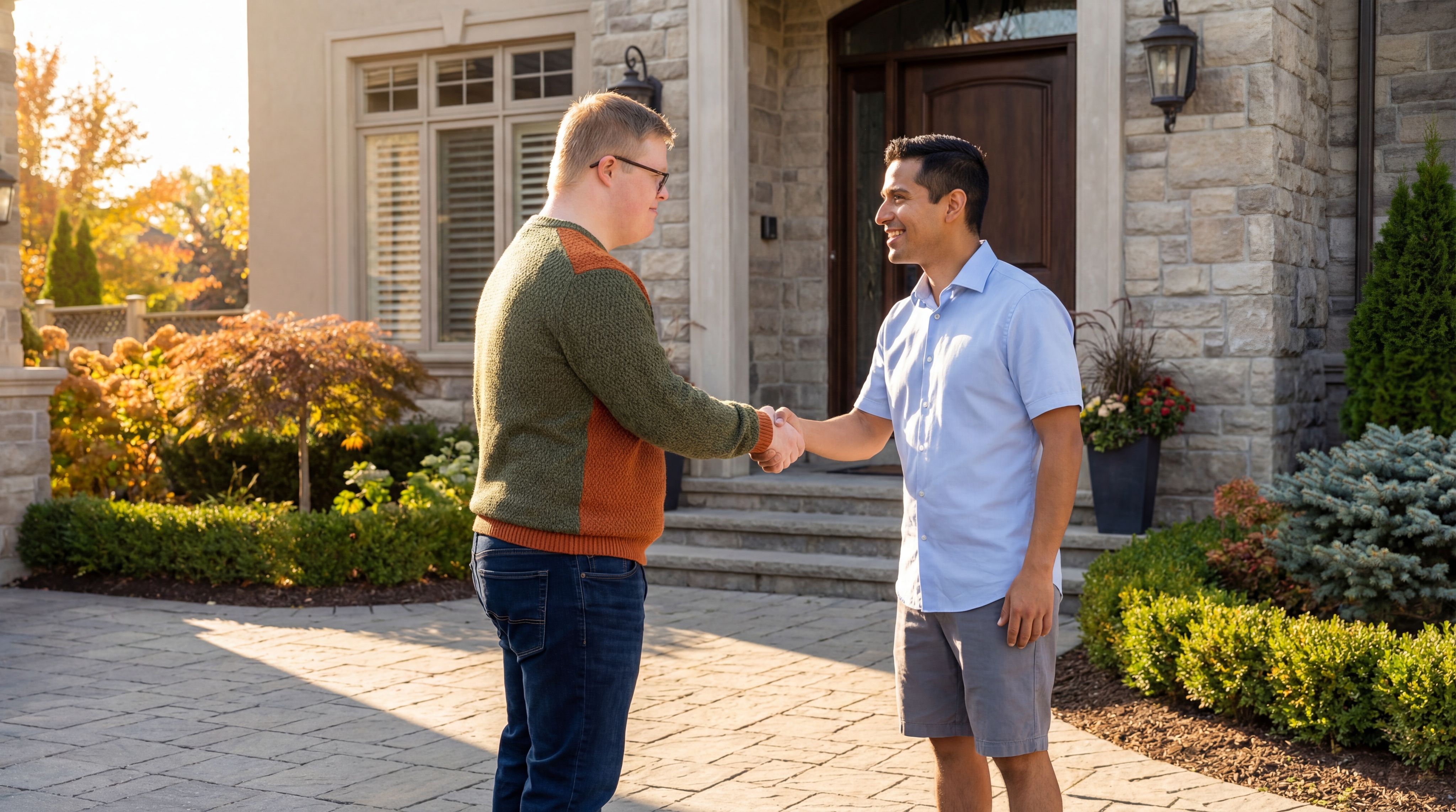 Nano Banana prompt: At the front door of the house, in a ...