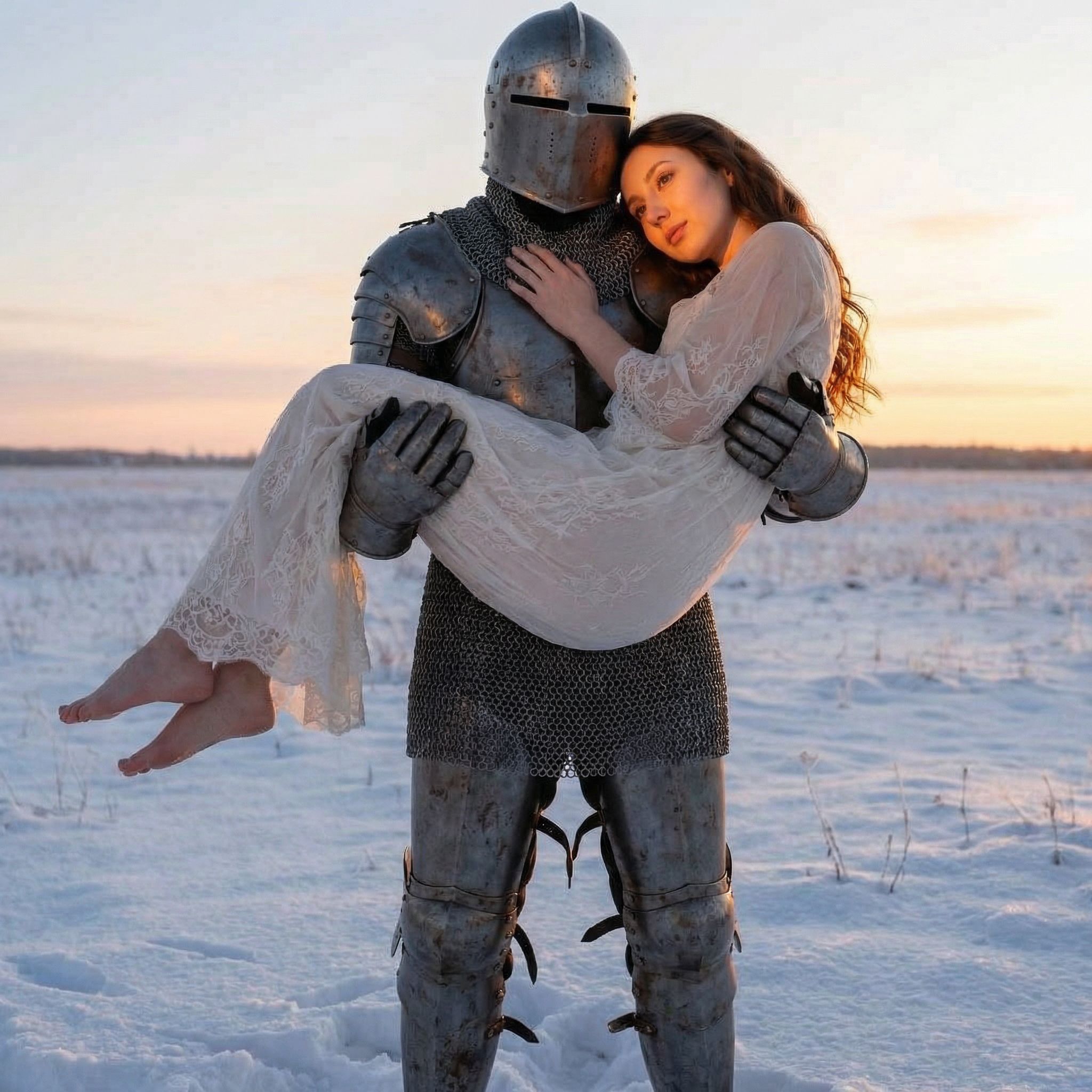 Nano Banana prompt: Pose reference (bridal carry): Мужчин...