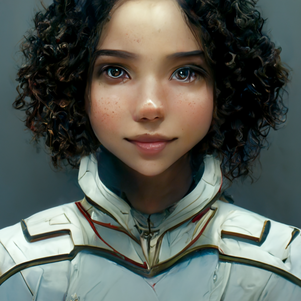 Midjourney prompt: Female character design, white pearly ...