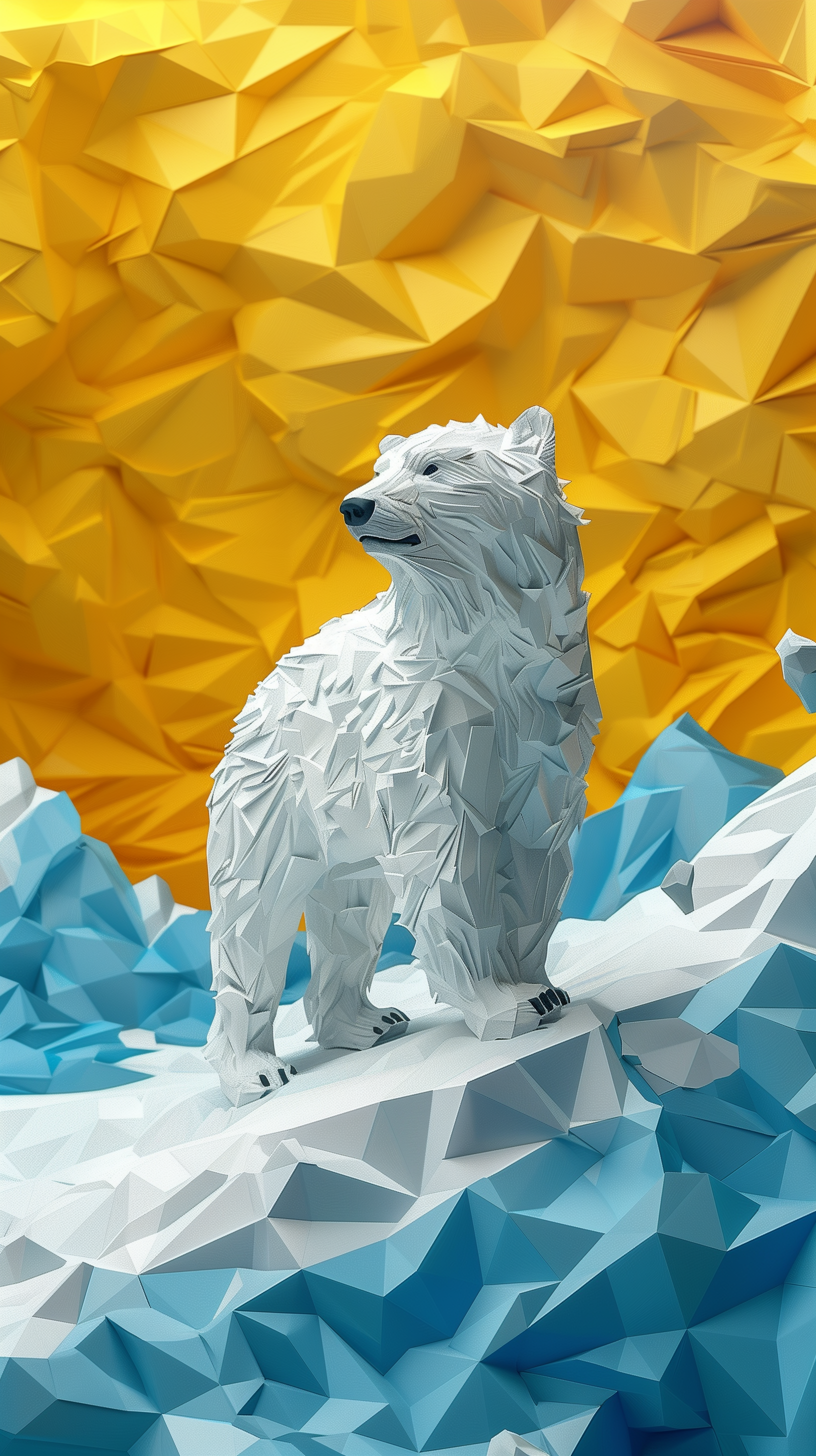 Midjourney prompt: rendering, isometric beautiful polar b...