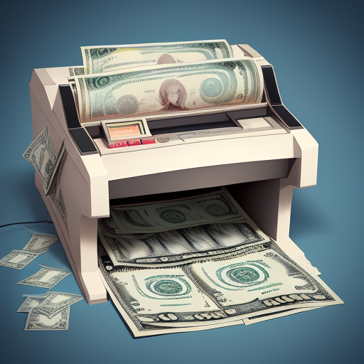 DreamShaper prompt: Money counting machine with 100-dolla...