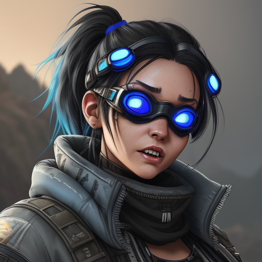 DreamShaper prompt: Rampart female character from Apex le...