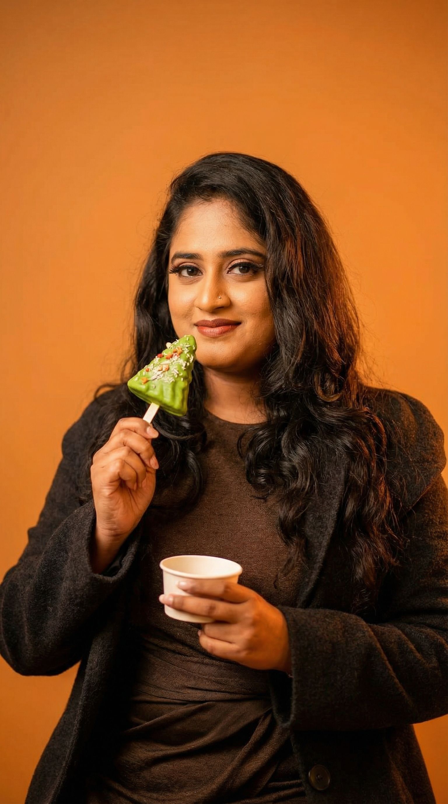 Nano Banana prompt: photography, orange hue, korean woman...