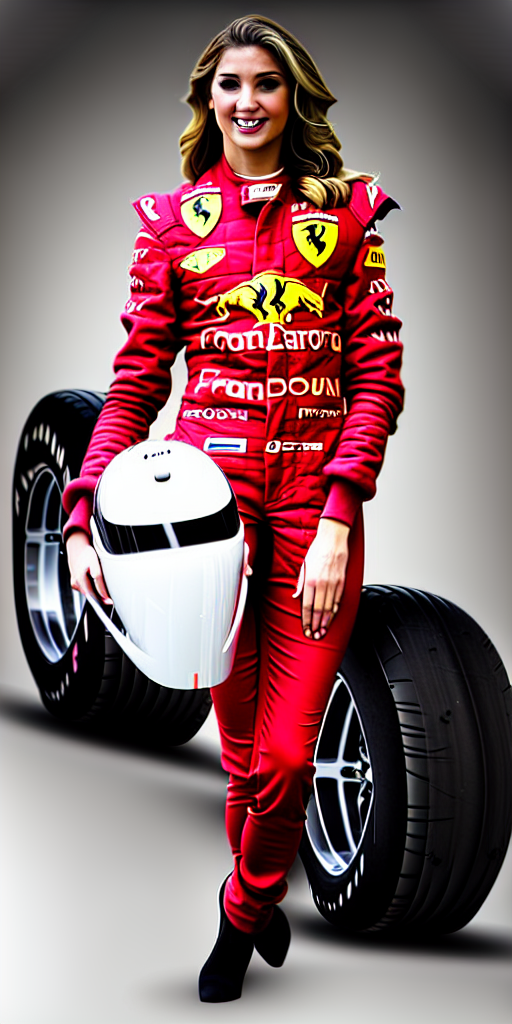 Stable Diffusion prompt: gorgeous female dressed as f1 dr...