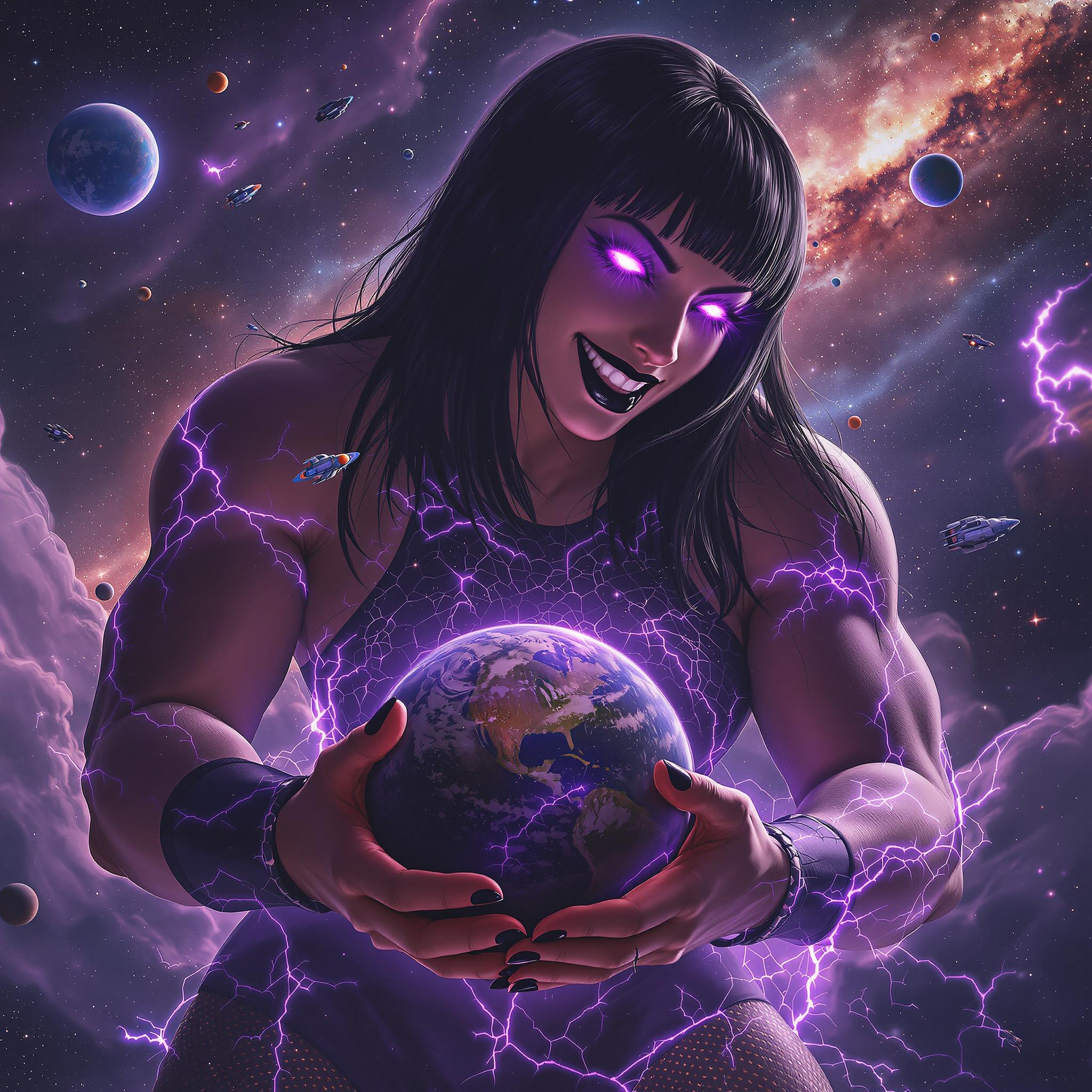 FLUX prompt: enormous giantess female who looks like WWE ...