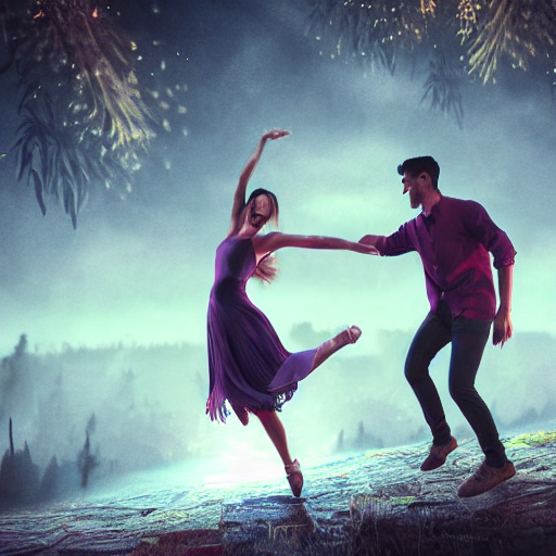 Stable Diffusion prompt: couple dancing music ! arcane st...