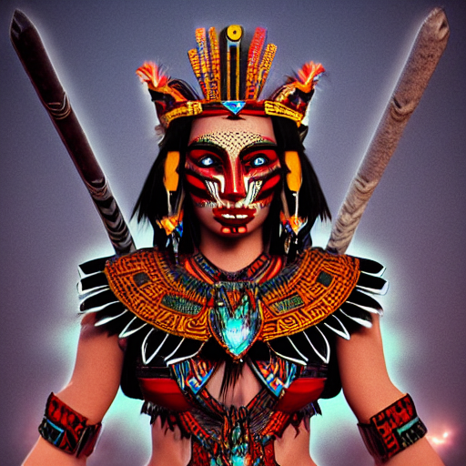 Stable Diffusion prompt: Character Design, aztec warrior ...