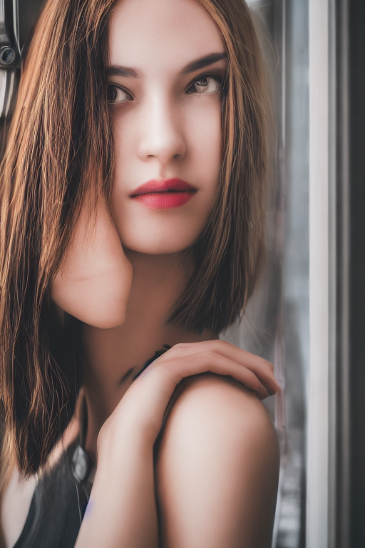 Stable Diffusion prompt: portrait photo of a stylish beau...