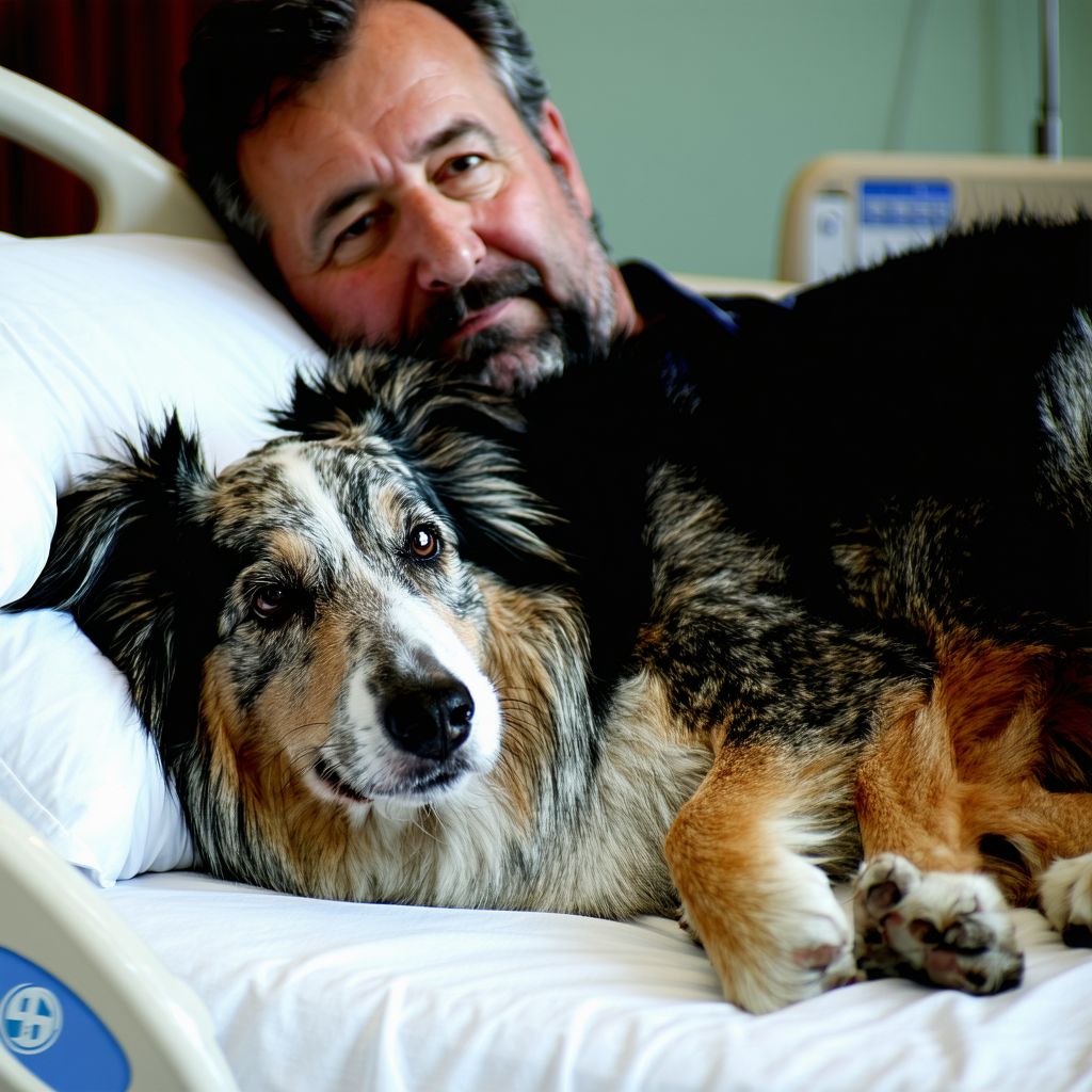 Stable Diffusion prompt: A very old dog lies curled up on...