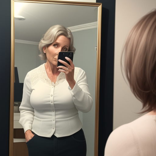 DreamShaper prompt: Real image of a 40 year old woman adm...