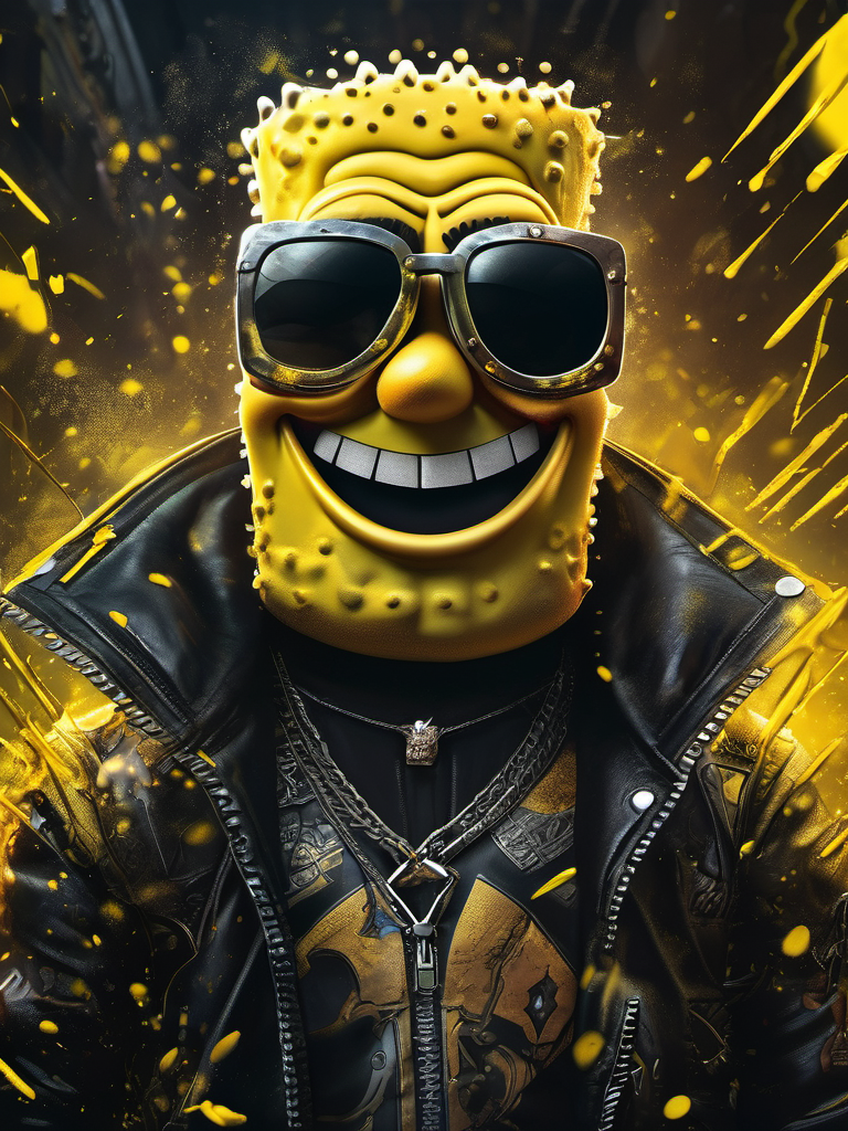 SD XL prompt: stunning portrait of spongebob squarepants,...