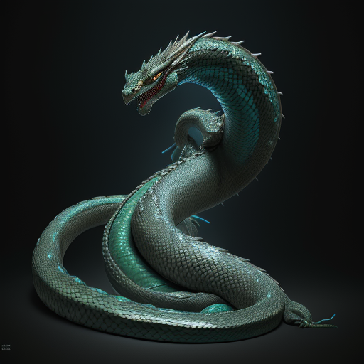 DreamShaper prompt: Multi-headed snake with the body of a...