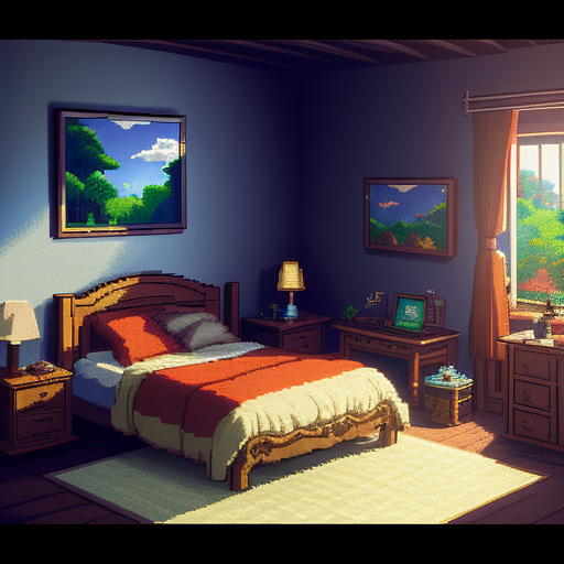 DreamShaper prompt: 16 bit pixel art, epic composition of...