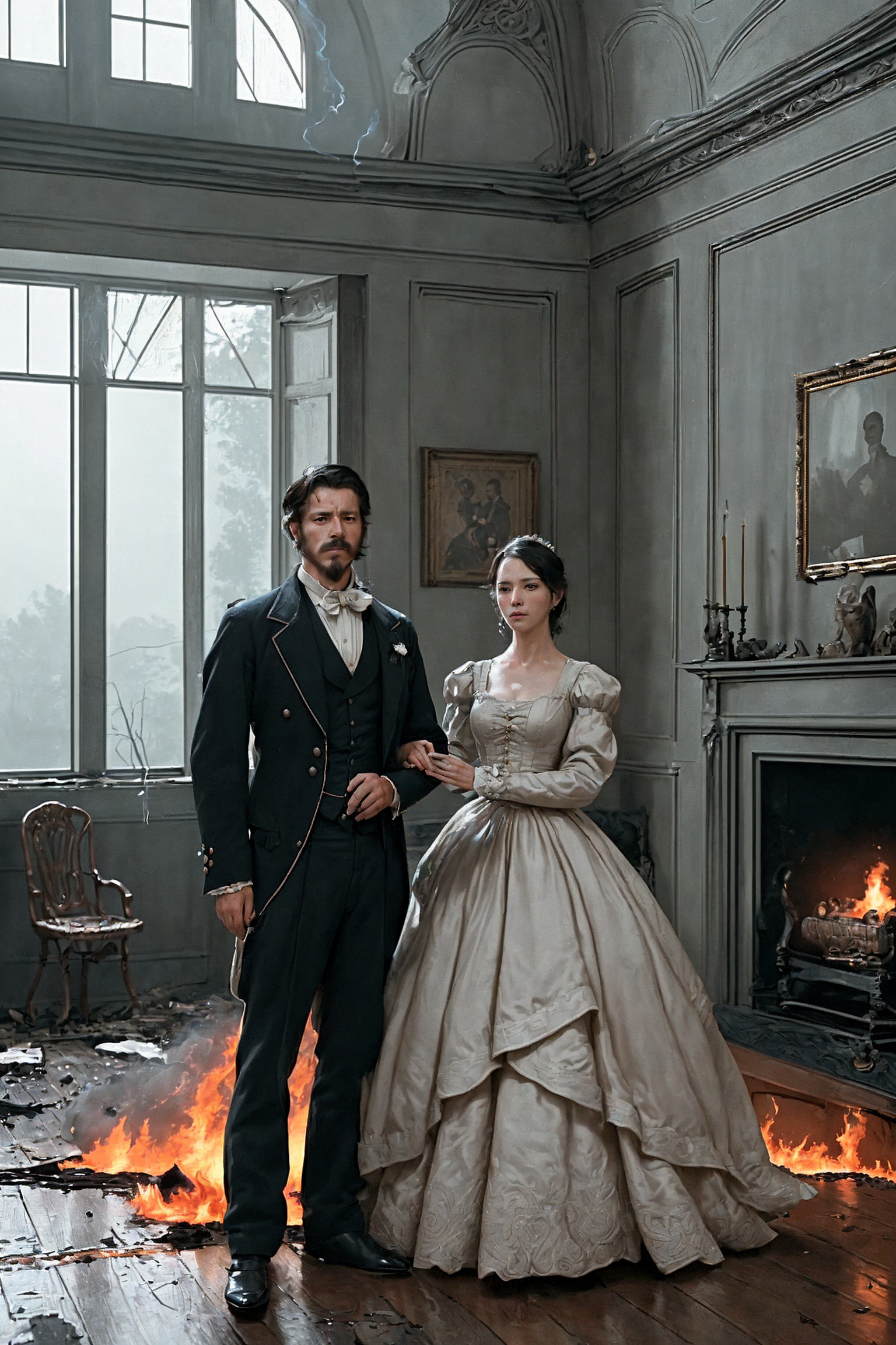 Stable Diffusion prompt: A dapper couple, dressed in the ...