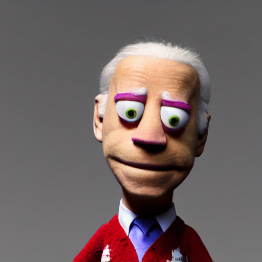 Stable Diffusion prompt: joe biden as a muppet, pixar fur...