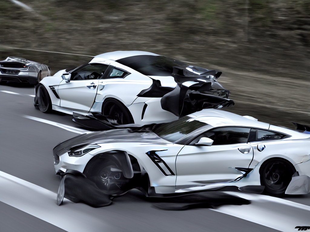 Stable Diffusion prompt: sport car, shimmery metallic whi...