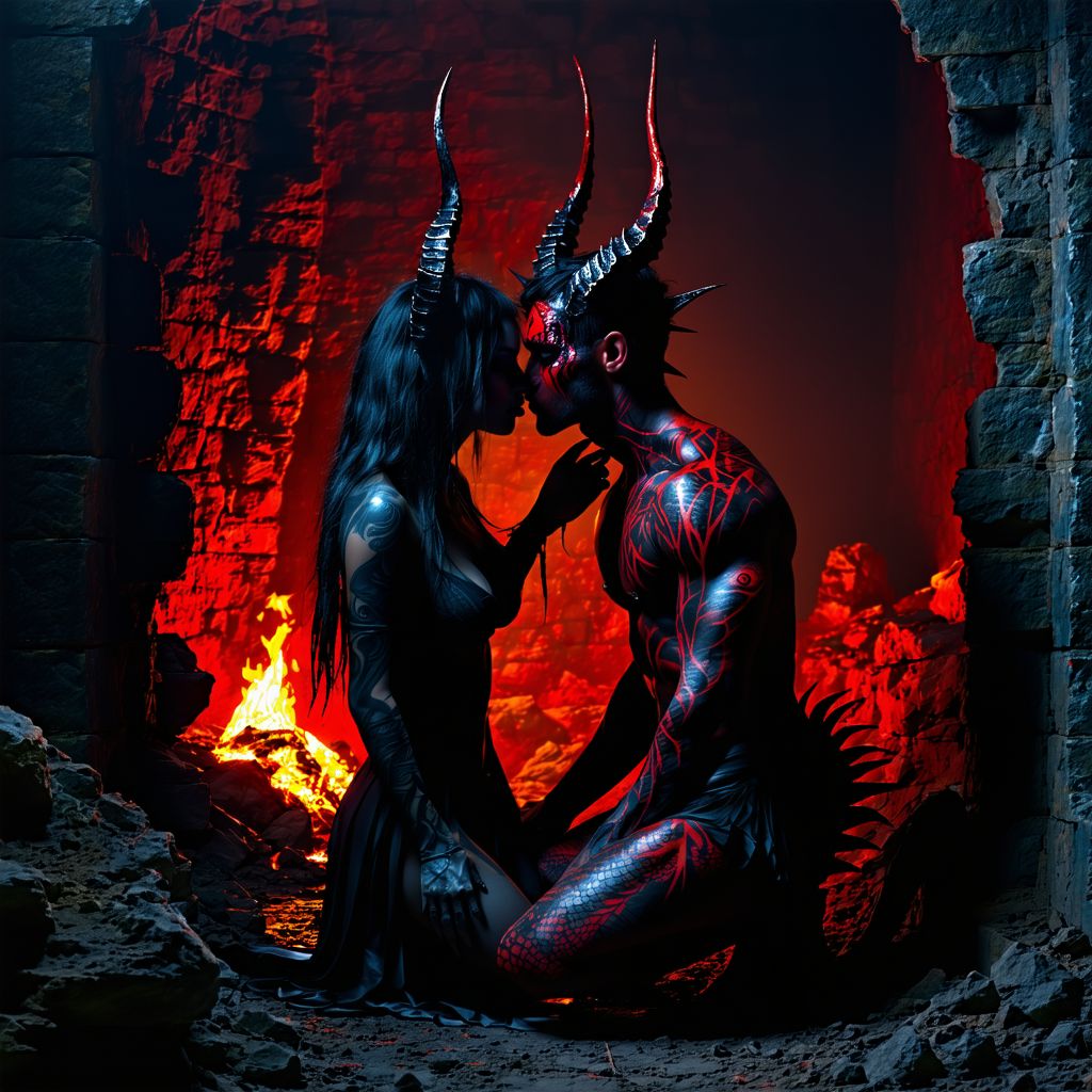 Stable Diffusion prompt: Athletic female demon, full figu...