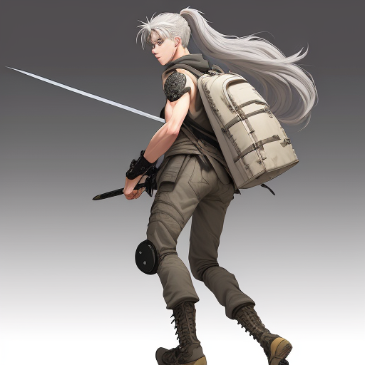 DreamShaper prompt: Game 2d art, image of a young man wit...