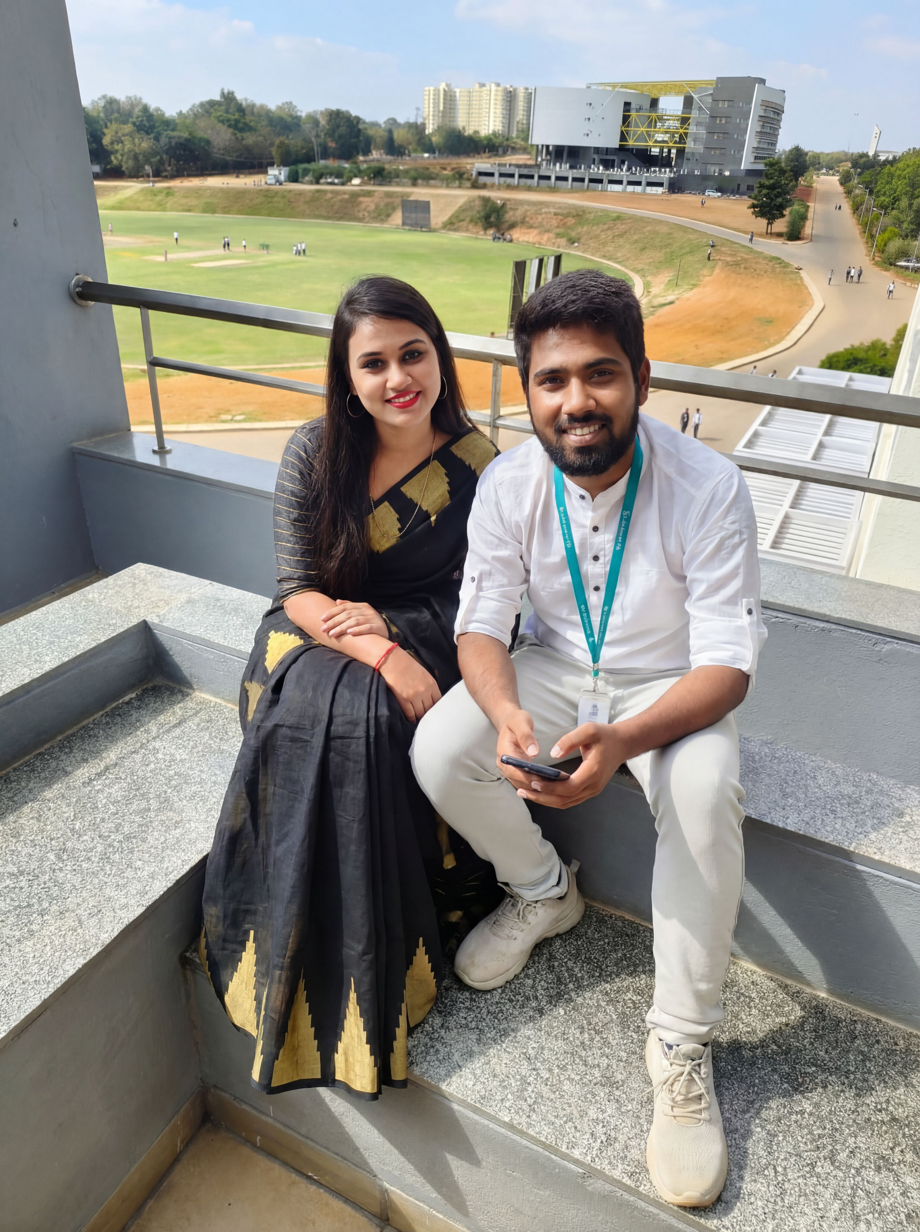 Nano Banana prompt: Add with girl's in college with me