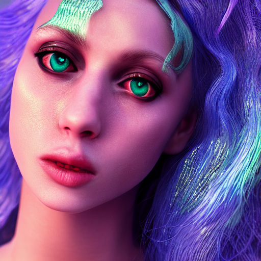 Stable Diffusion prompt: mermaid, close-up portrait, poin...