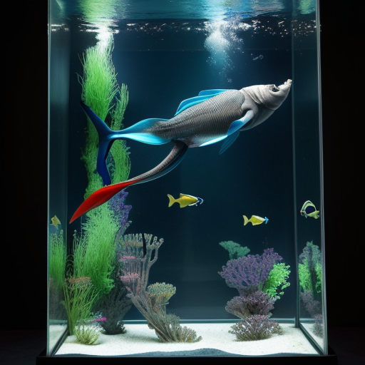 epiCRealism prompt: A stylish fish, walking on its tail f...