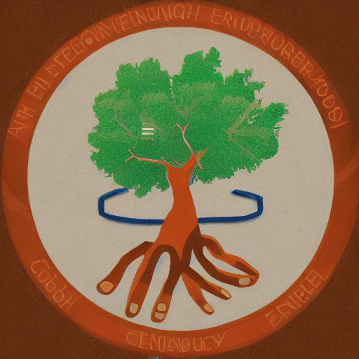 Stable Diffusion prompt: Design a circular logo with the ...