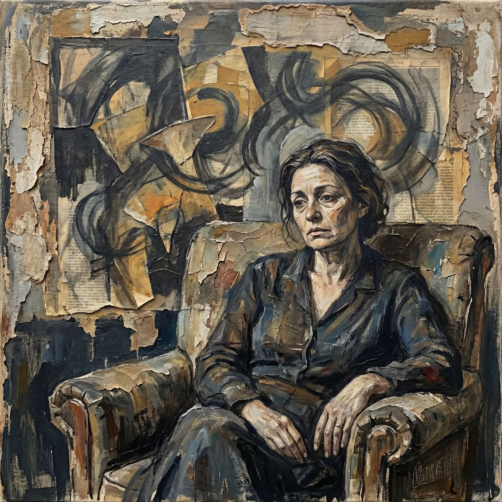 Nano Banana prompt: psychological portrait of a woman sit...