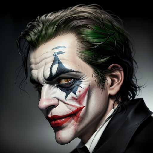 DreamShaper prompt: close up of a joker, edmundo gonzalez...