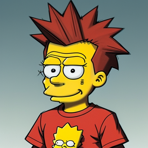 epiCRealism prompt: Bart Simpson, spiky hair, mischievous...