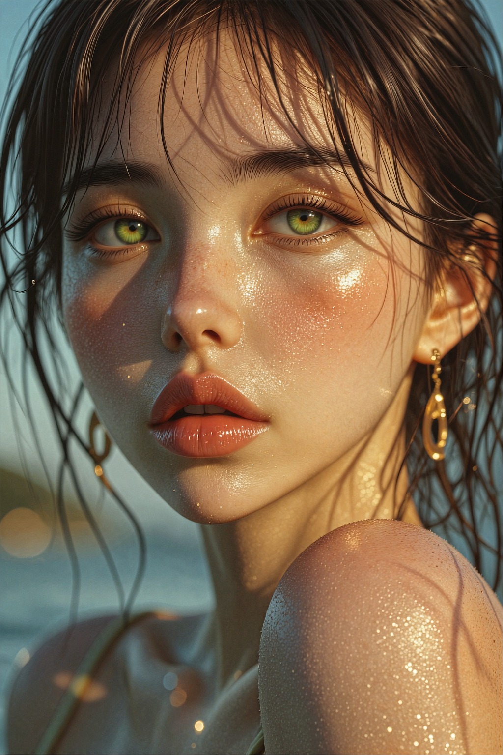 Z Image prompt: Ultra-realistic close-up portrait of a st...