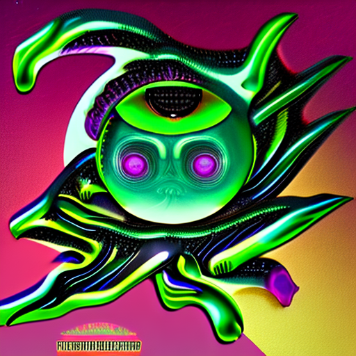 Stable Diffusion prompt: Cthulhu in Japanese style, purpl...