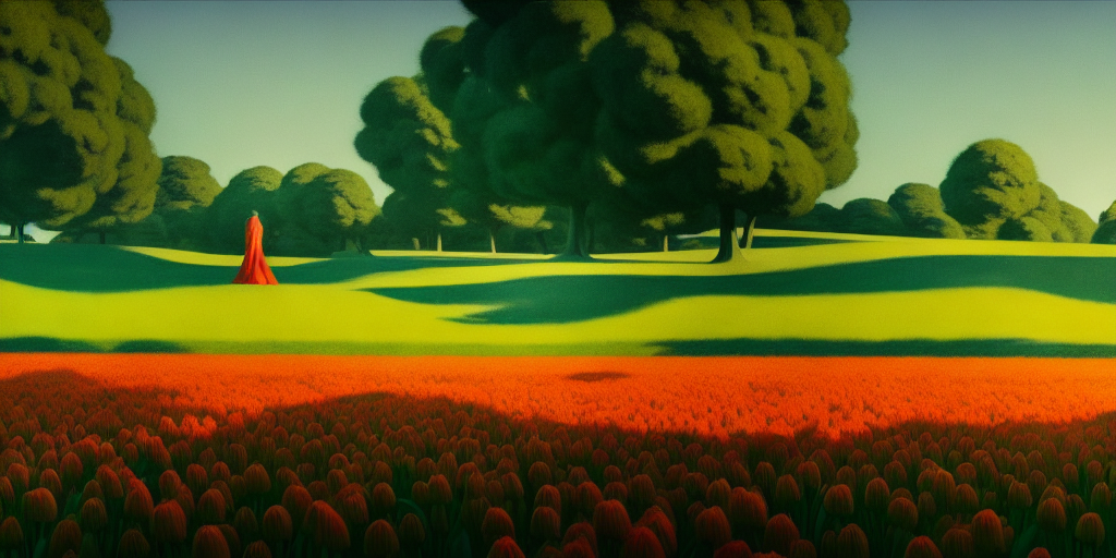 Stable Diffusion prompt: flowerfield, neo rauch, edward h...