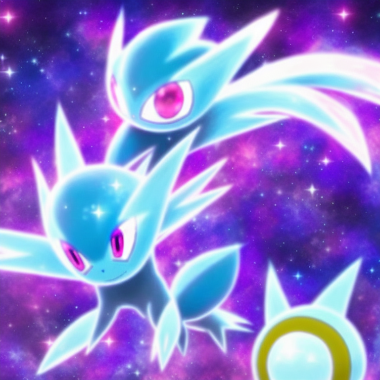 Stable Diffusion prompt: New type of pokemon, cosmic spac...