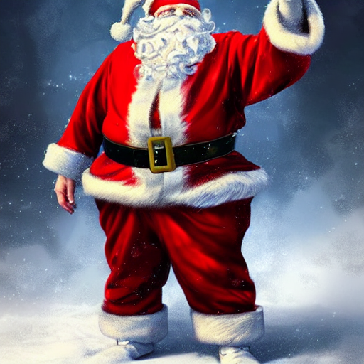 Stable Diffusion prompt: one ultra realistic nice santa c...