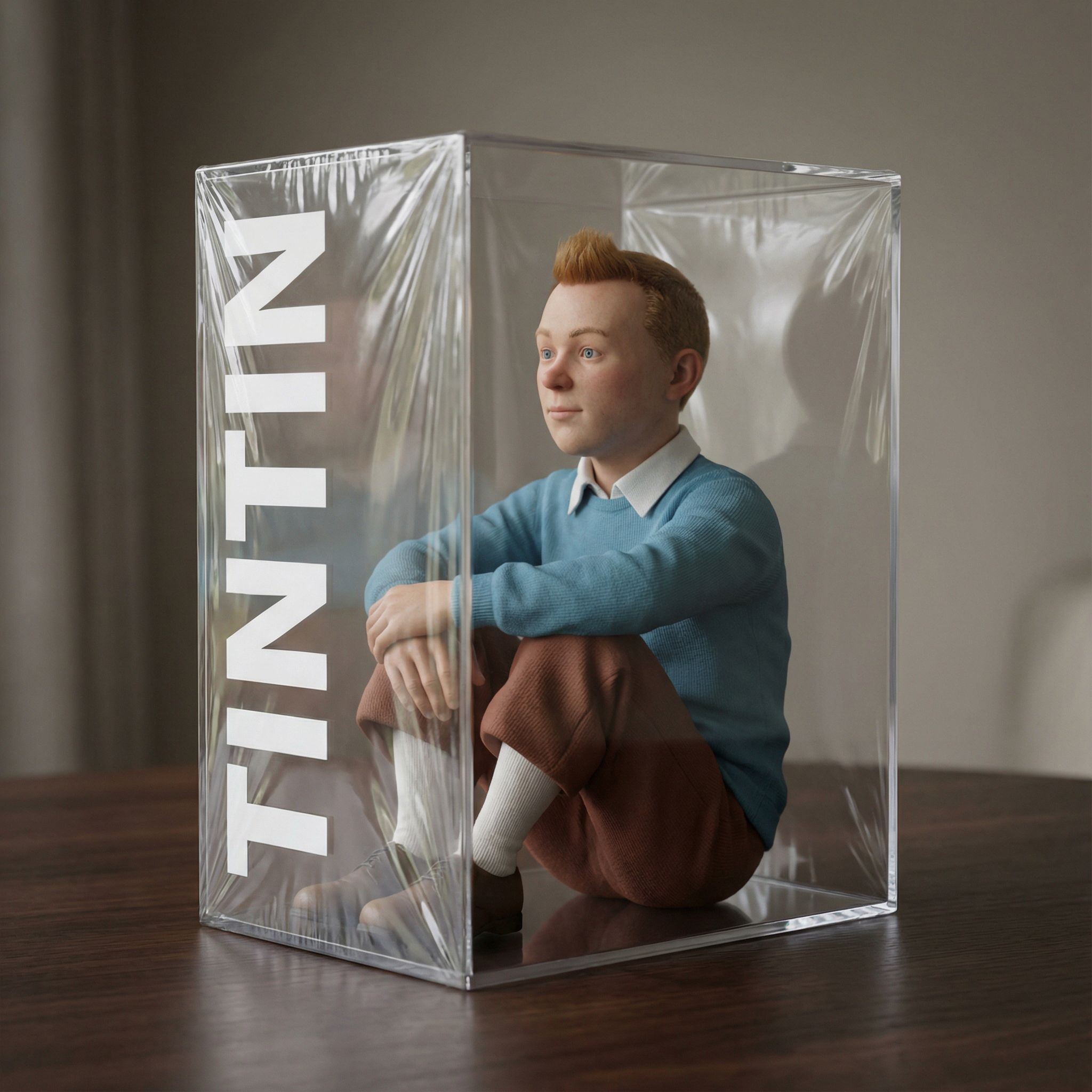 Nano Banana prompt: Figurine de TINTIN dans une boîte en ...