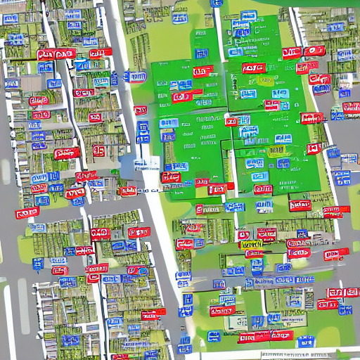 Stable Diffusion prompt: create a map showing various gro...