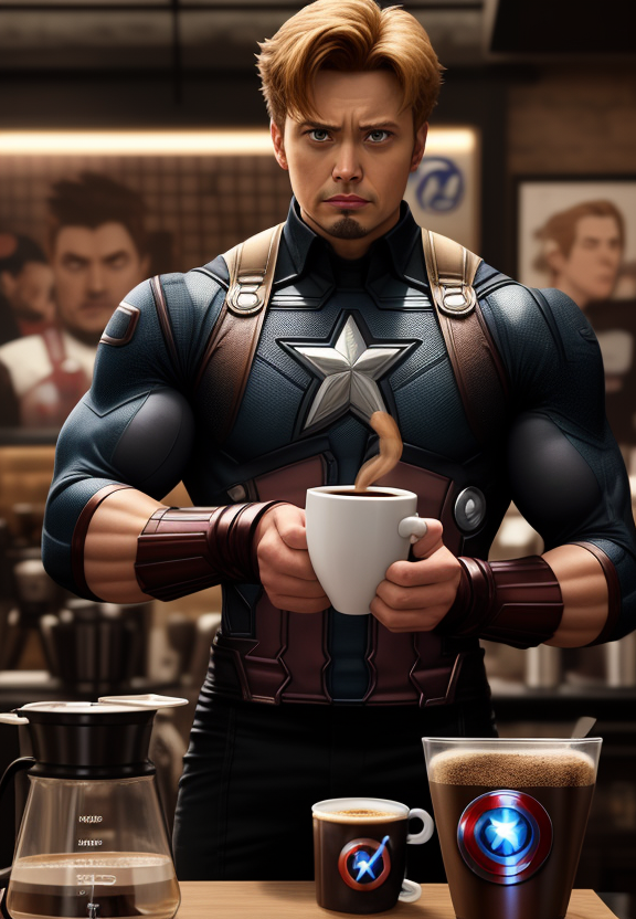 DreamShaper prompt: Avengers but Coffee Baristas: Serve u...