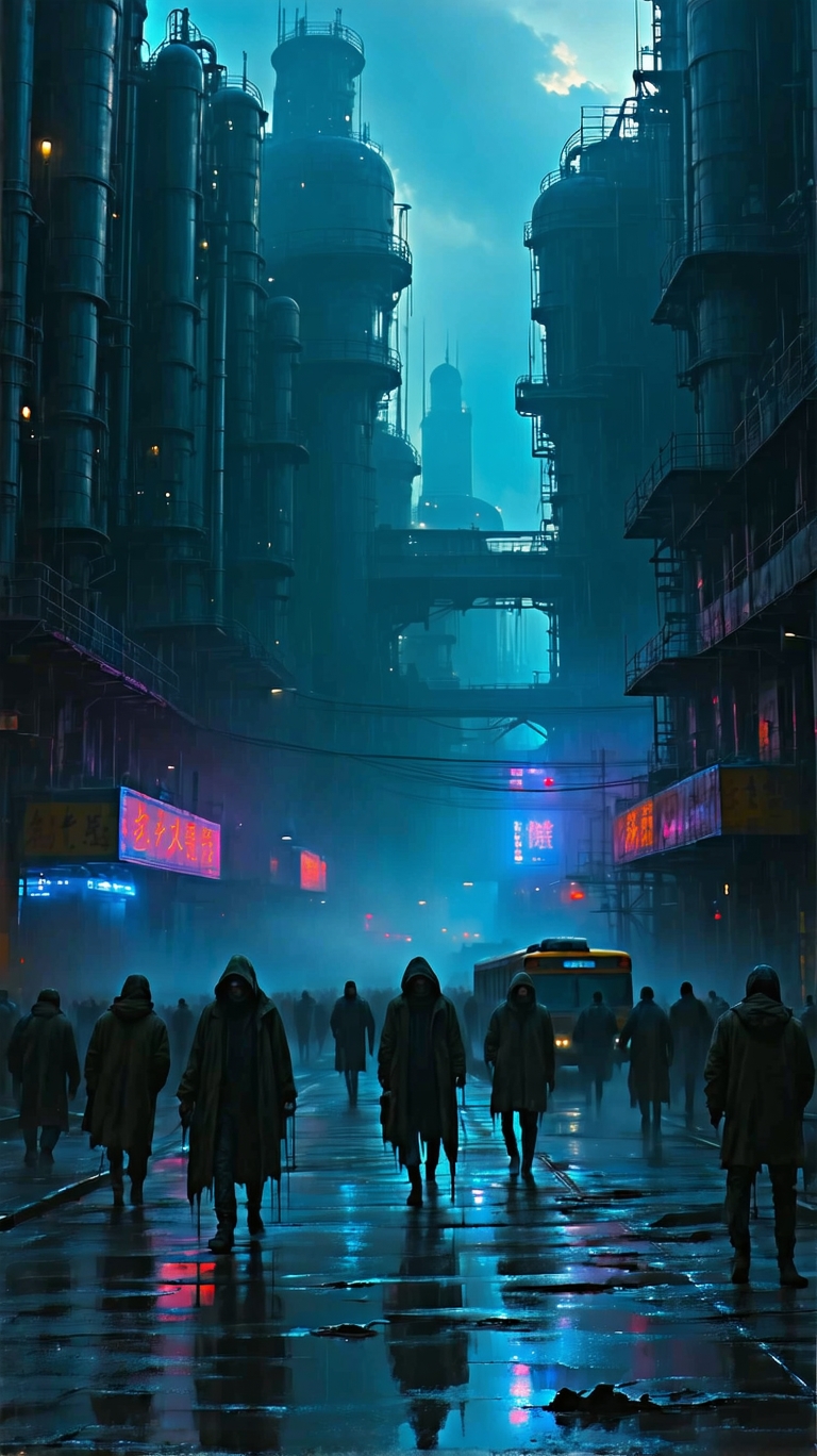 Stable Diffusion prompt: Hyperrealistic, hellish, dystopi...