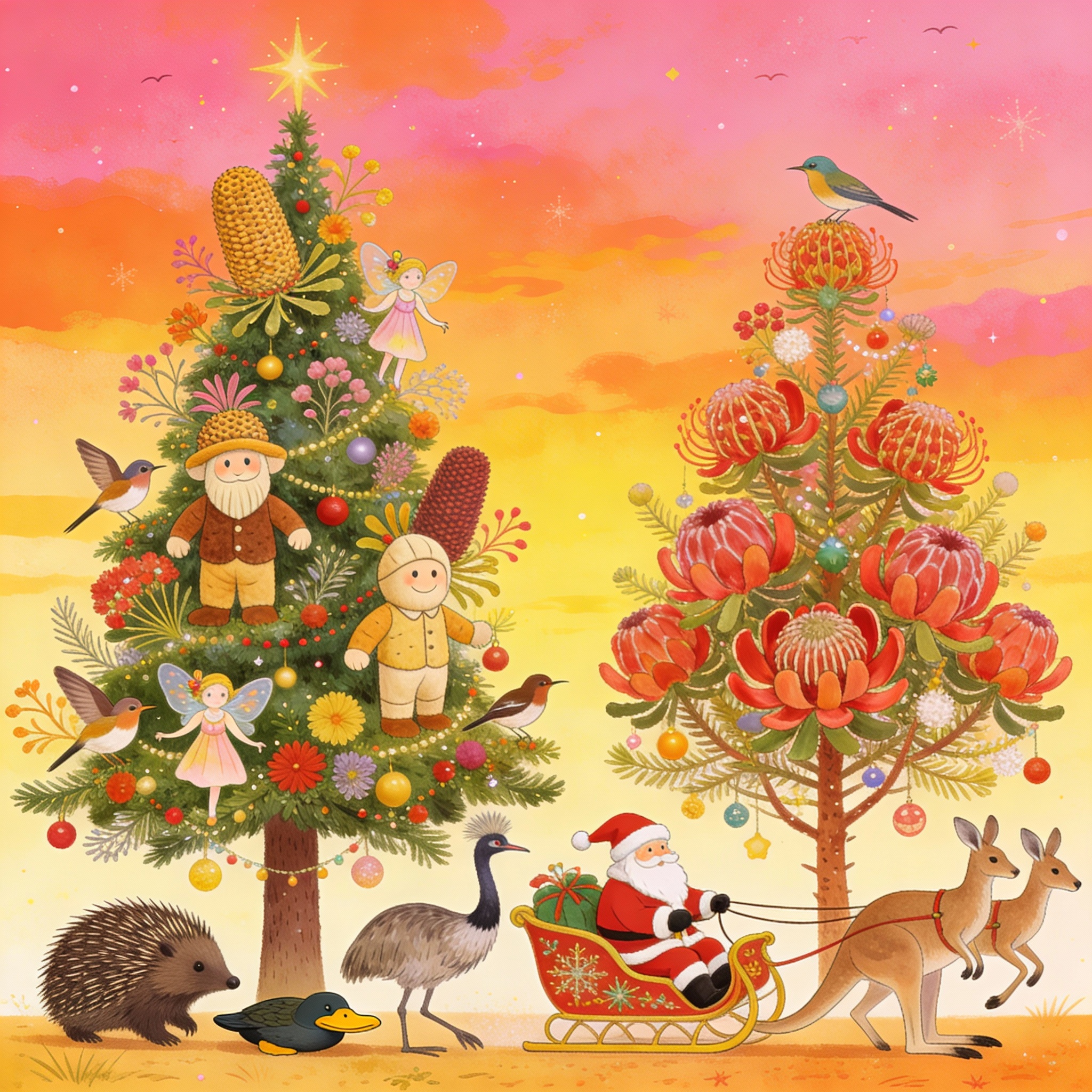 Seedream 4 prompt: An Australian Bush Christmas Tree, Aus...