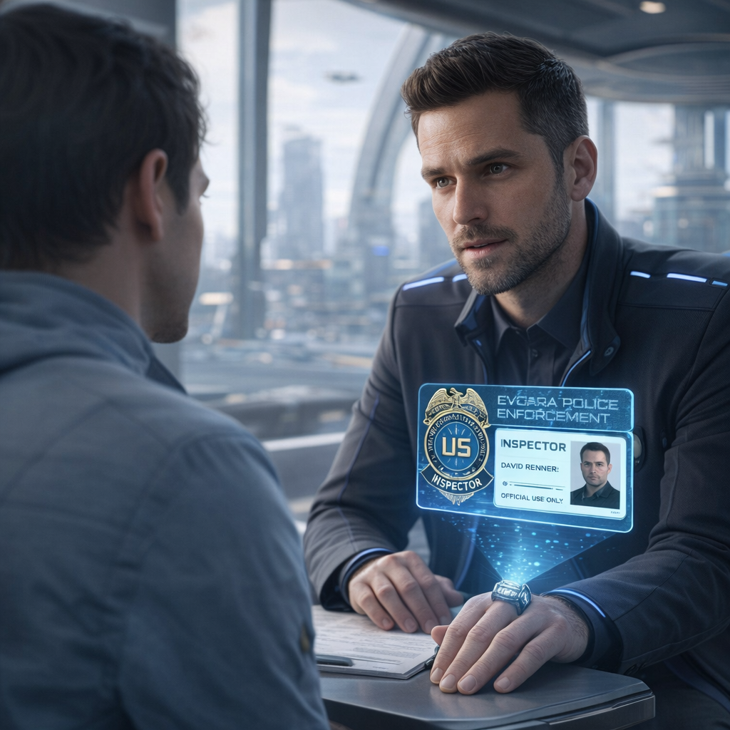 ChatGPT Image prompt: Create an image of a Police Enforce...