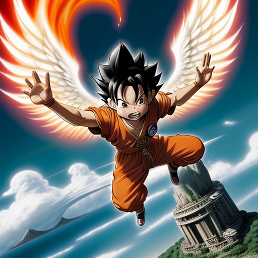 DreamShaper prompt: Toriyama Akira's comic IP Goku, with ...