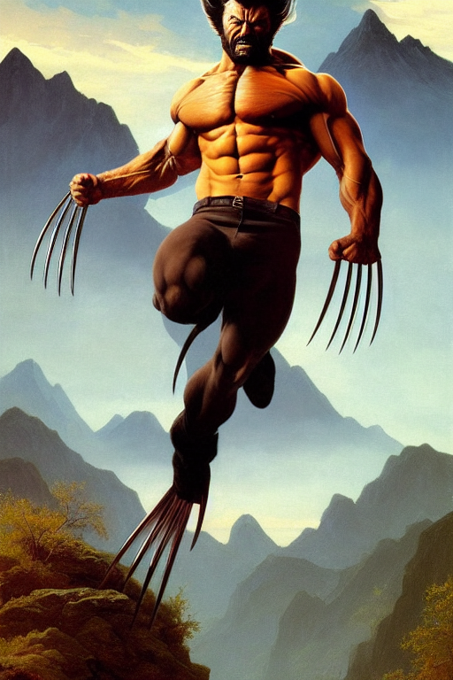 Stable Diffusion prompt: wolverine, logan , Full body, hi...