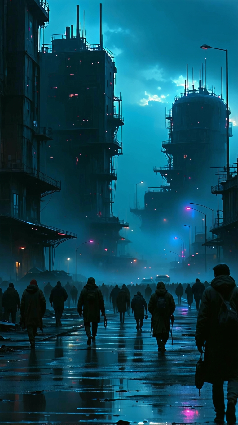 Stable Diffusion prompt: Hyperrealistic, hellish, dystopi...